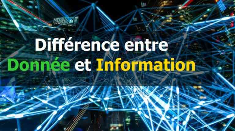 Différence entre Donnée et Information - WayToLearnX