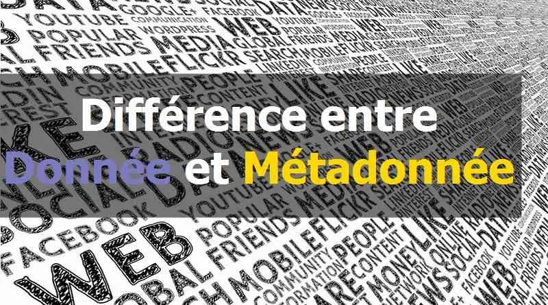Différence entre Donnée et Métadonnée - WayToLearnX