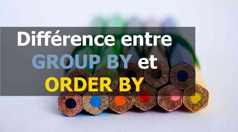 Différence entre GROUP BY et ORDER BY - WayToLearnX