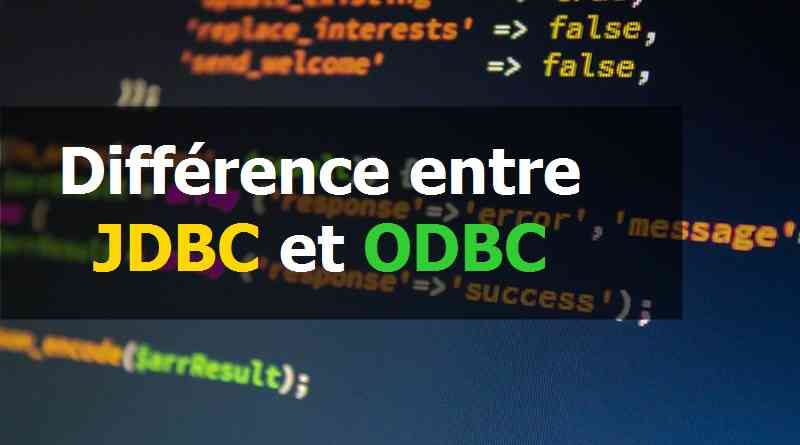 Différence entre JDBC et ODBC - WayToLearnX