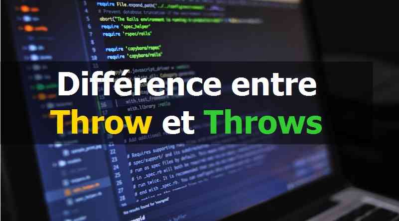 Différence entre Throw et Throws - WayToLearnX