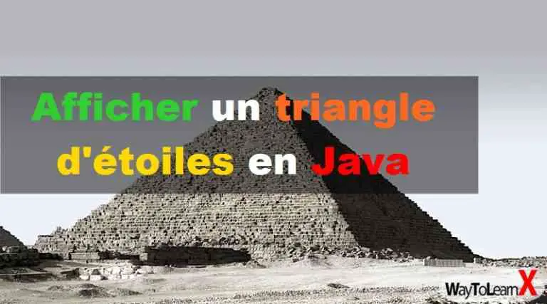 Afficher un triangle d'étoiles en Java - WayToLearnX