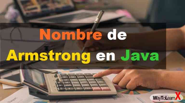 Nombre de Armstrong en Java - WayToLearnX