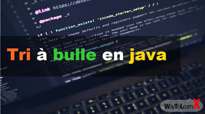 Tri à bulle en java - WayToLearnX