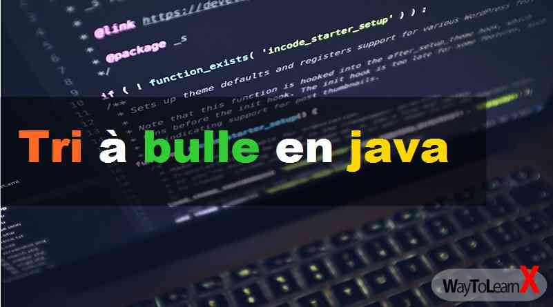 Tri à bulle en java - WayToLearnX