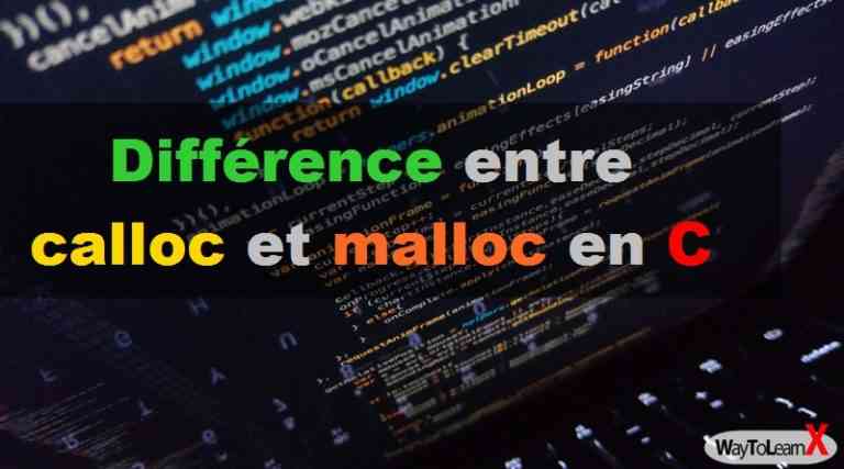 Différence entre calloc et malloc en C - WayToLearnX