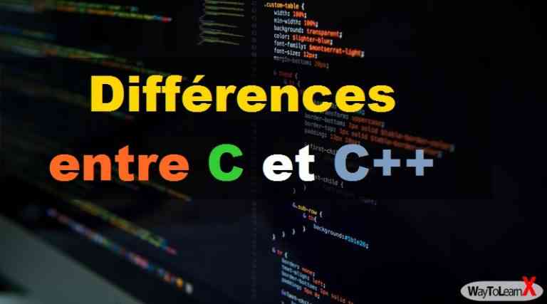 Différences entre C et C++ - WayToLearnX