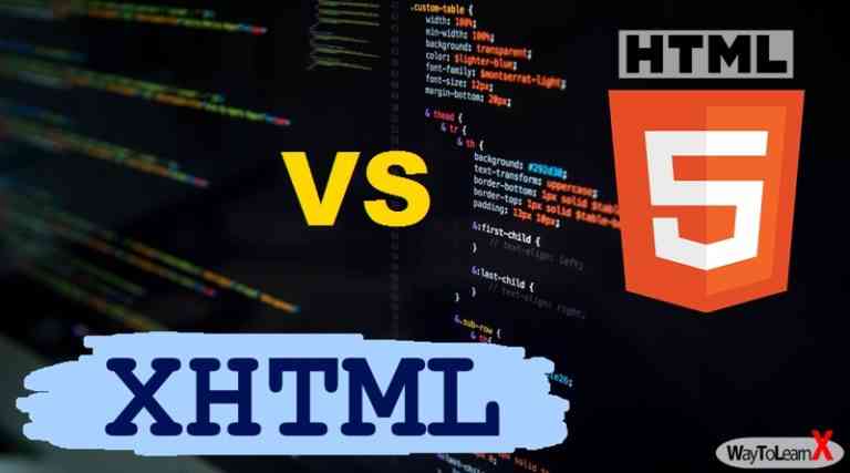 Différence entre HTML5 et xHTML - WayToLearnX