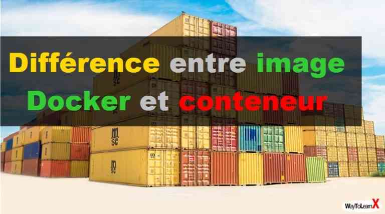 Différence entre une image Docker et un conteneur - WayToLearnX