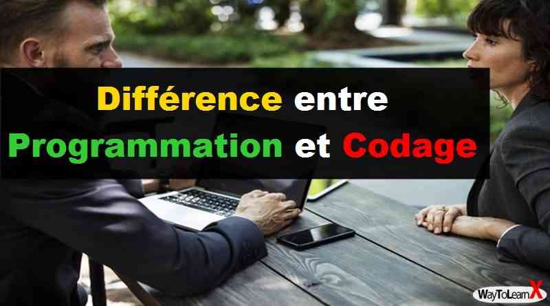 Différence entre Programmation et Codage - WayToLearnX