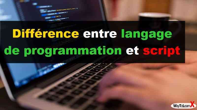 Différence entre langage de programmation et script - WayToLearnX