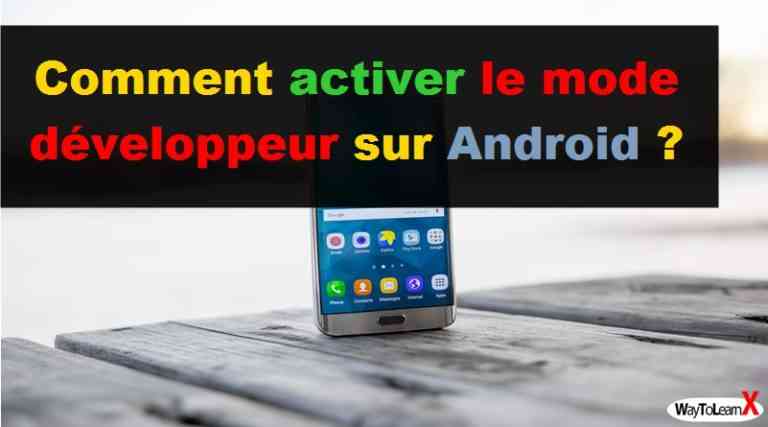 Comment activer le mode développeur sur Android ? - WayToLearnX