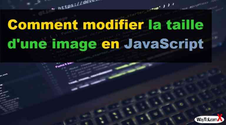 Comment agrandir ou diminuer une image en JavaScript - WayToLearnX