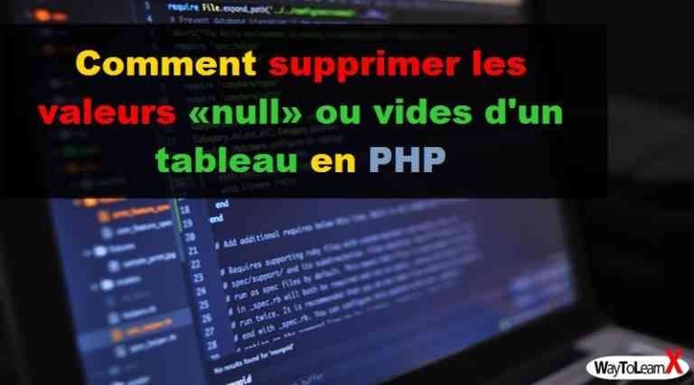 Comment Calculer La Somme Dun Tableau En Php Waytolearnx