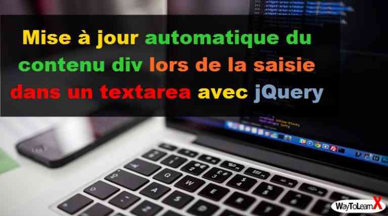 Mise à jour automatique du contenu div lors de la saisie dans un ...