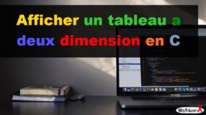 Afficher un tableau a deux dimension en C - WayToLearnX