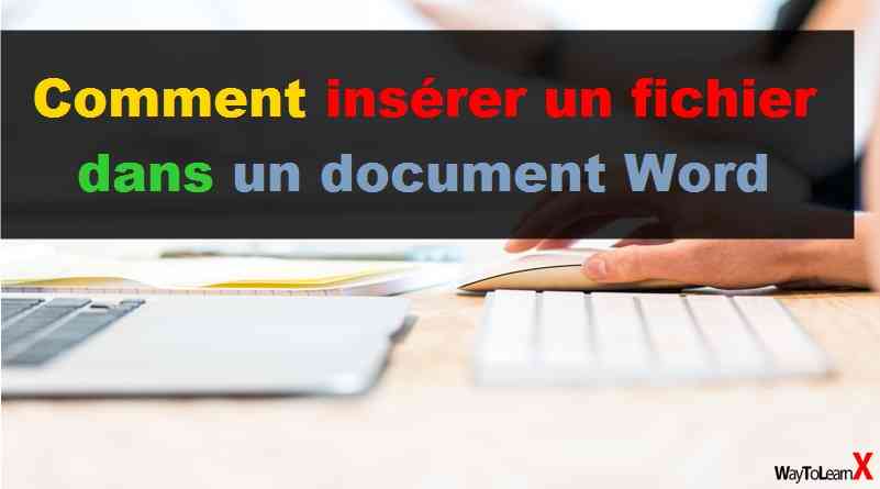 Comment insérer un fichier dans un document Word - WayToLearnX