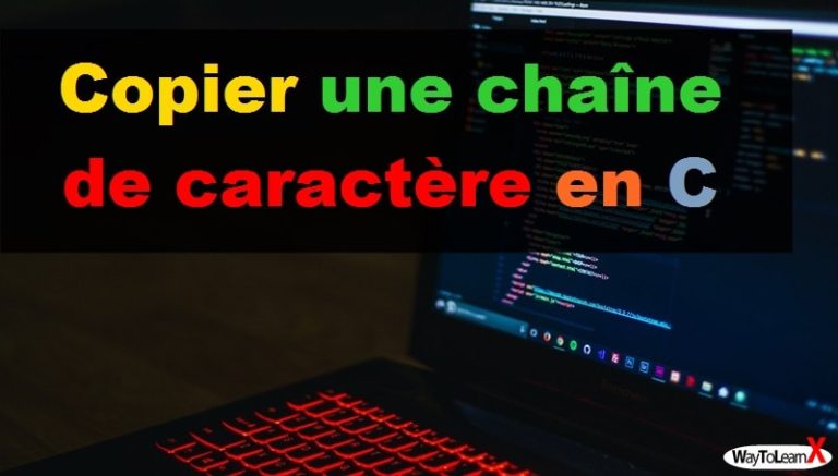 Comparer deux chaines de caractères en C - WayToLearnX