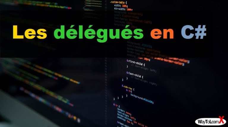 Les méthodes anonymes en C# - WayToLearnX