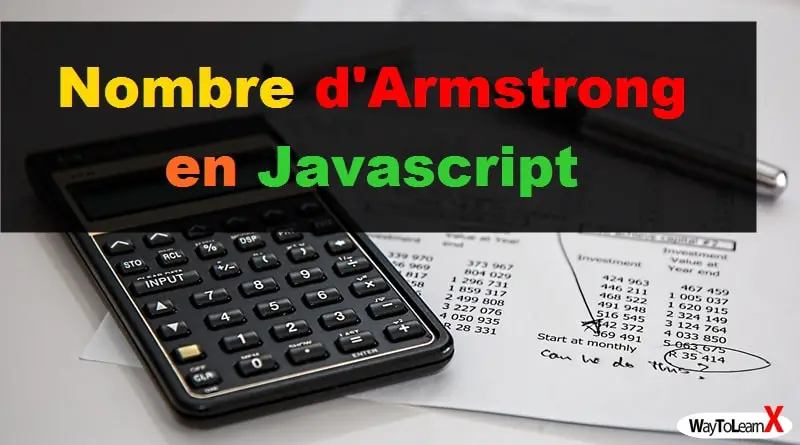 Nombre d’Armstrong en Javascript - WayToLearnX