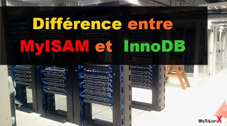 Différence entre MyISAM et InnoDB - WayToLearnX
