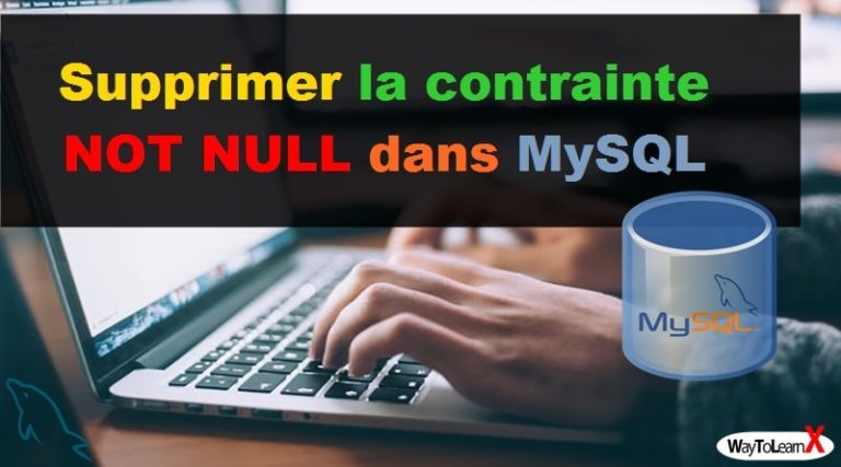 Mysql Update Avec Jointure Waytolearnx