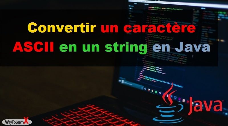 Convertir un caractère ASCII en un string en Java - WayToLearnX