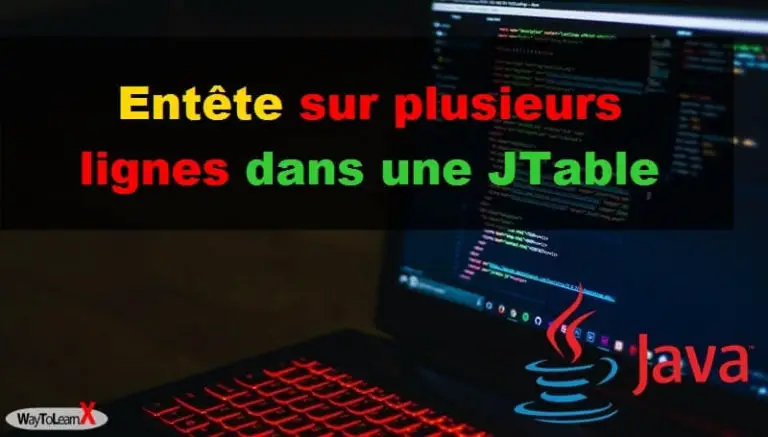 Ajouter une image dans un JTable - WayToLearnX