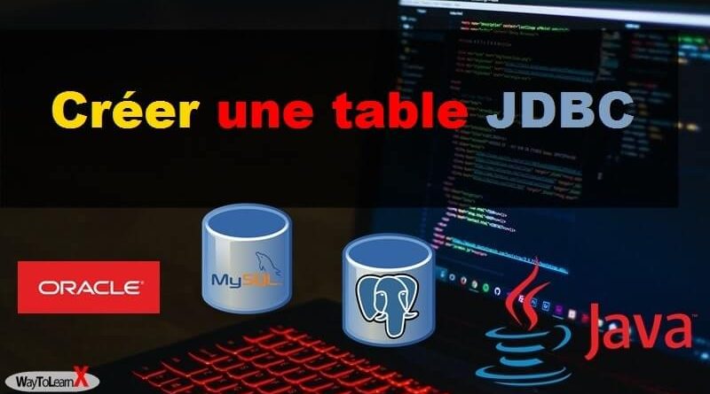 Créer une table dans une base de données | JDBC - Java - WayToLearnX