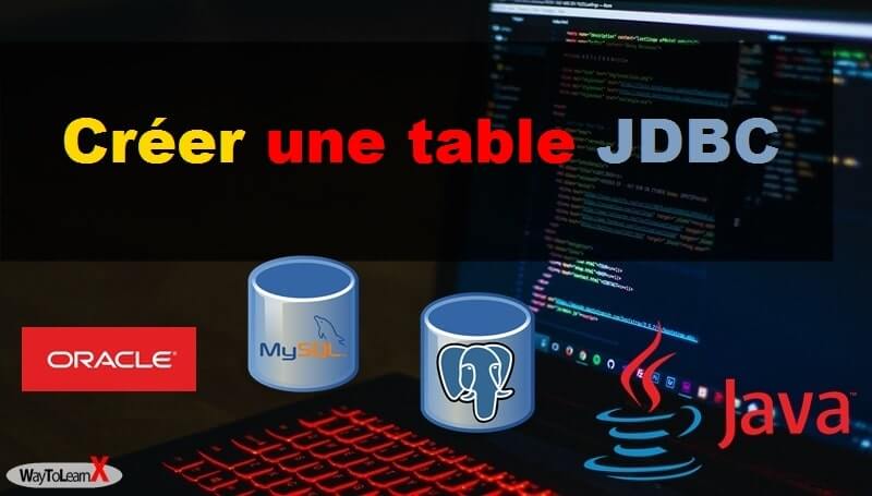 Créer une table dans une base de données | JDBC - Java - WayToLearnX