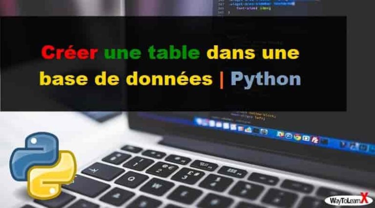 Créer une base de données avec Python - MySQL - WayToLearnX