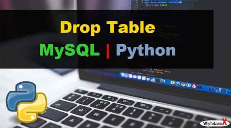 Drop Table Supprimer Une Table Dune Bd Avec Python Mysql Waytolearnx