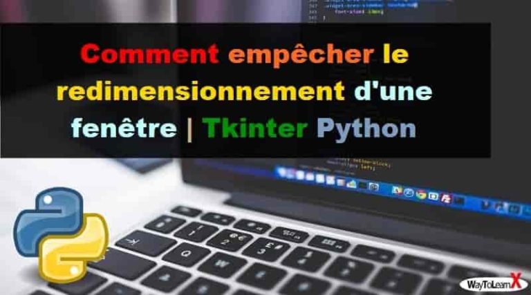 Comment afficher une fenêtre en plein écran Tkinter Python - WayToLearnX