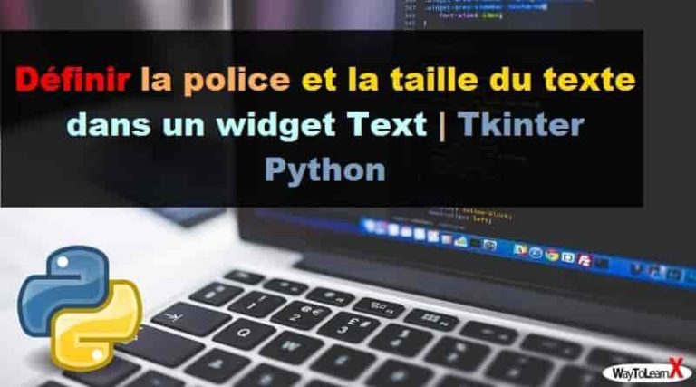 Définir la police et la taille du texte dans un widget Text - Tkinter Python - WayToLearnX