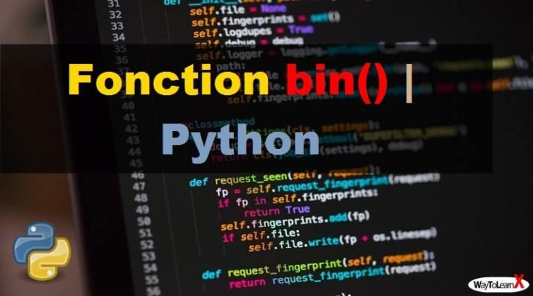 Fonction bin() – Python - WayToLearnX
